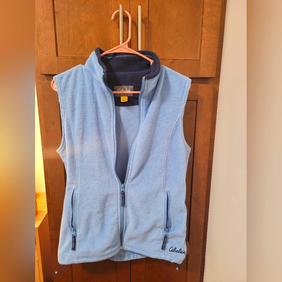 Cabela's | Jackets & Coats | Cabelas Light Blue Fleece Vest Size S ...